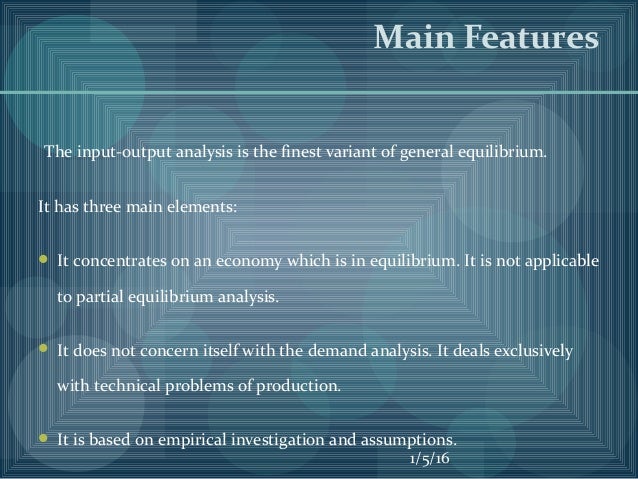 Input Output Model Of Economic Development