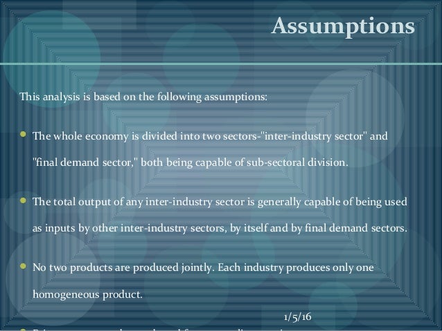 Input Output Model Of Economic Development