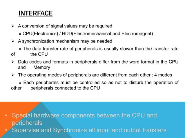 Input output organisation | PPT Input output organisation | PPT