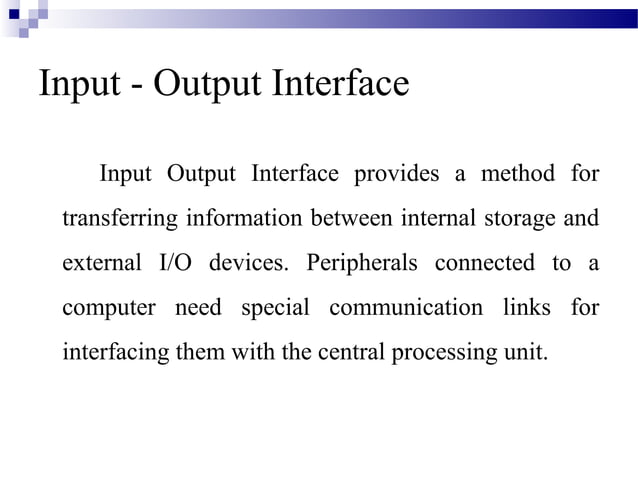 Input output organization | PPT