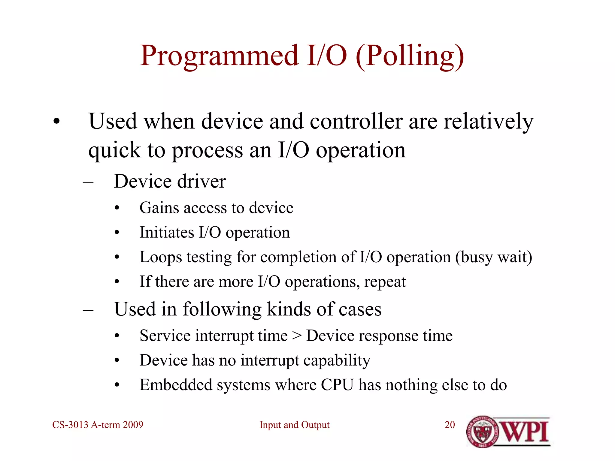 Input Output Overview.ppt
