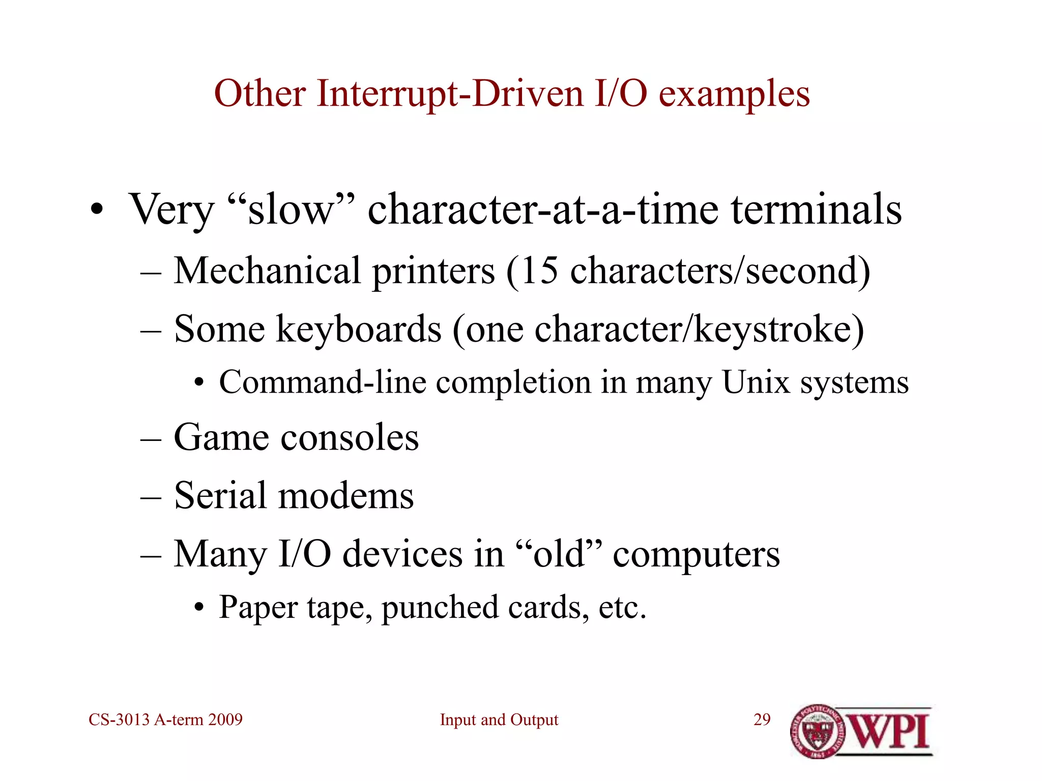 Input Output Overview.ppt