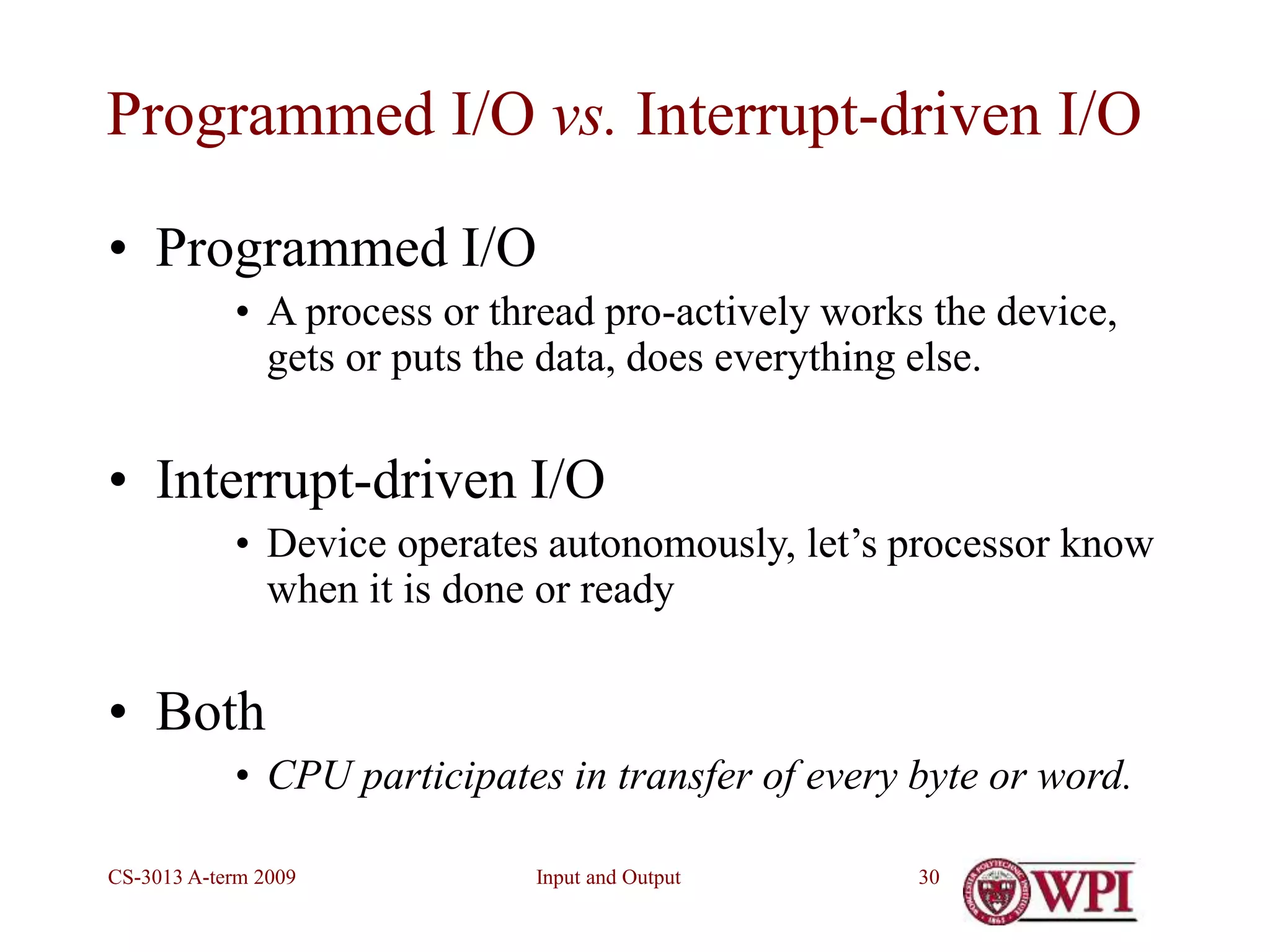 Input Output Overview.ppt