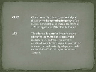 I/O system in intel 80386 microcomputer architecture | PPT
