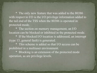 I/O system in intel 80386 microcomputer architecture | PPT