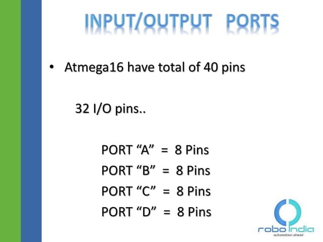 Input Output programming in AVR microcontroller | PPT Input Output programming in AVR microcontroller | PPT