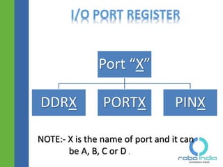 Input Output programming in AVR microcontroller | PPTX | Computer Peripherals | Computing