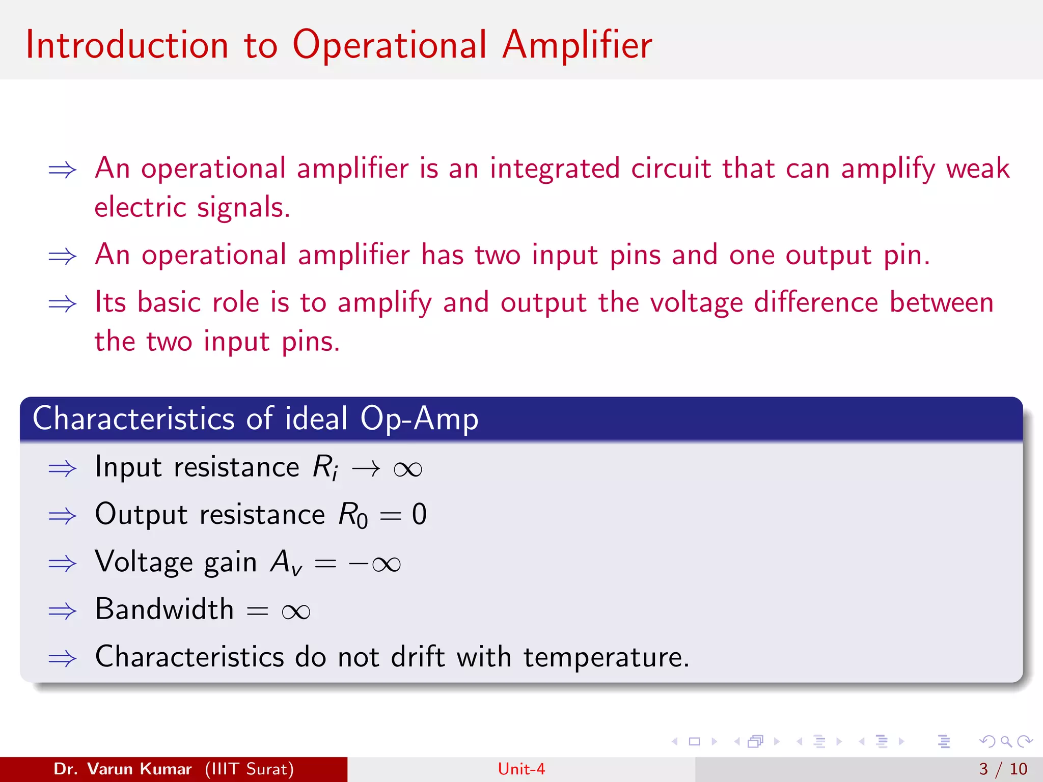 Operational Amplifier | PPT