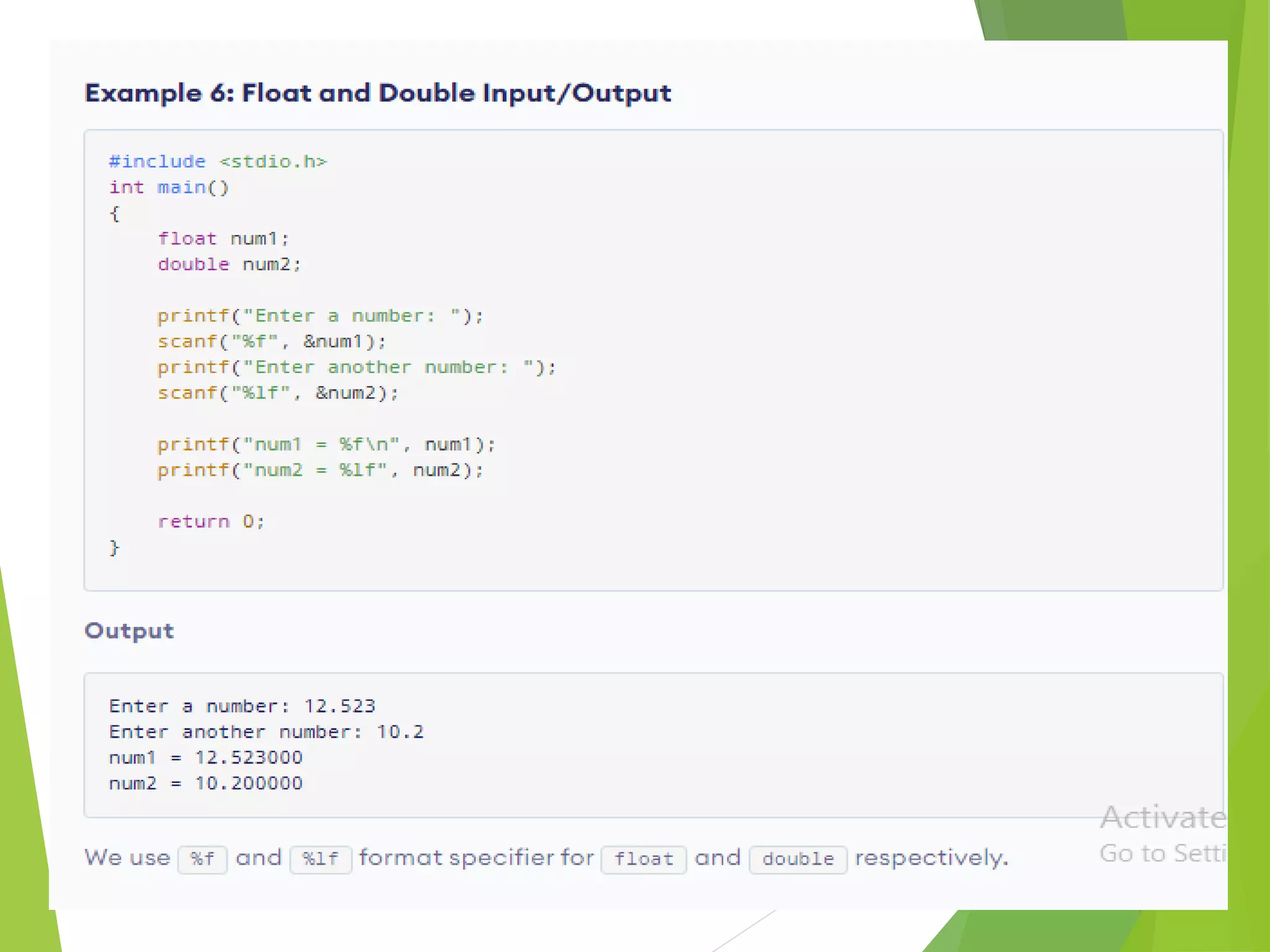 Input Output Statement Ppt 0395