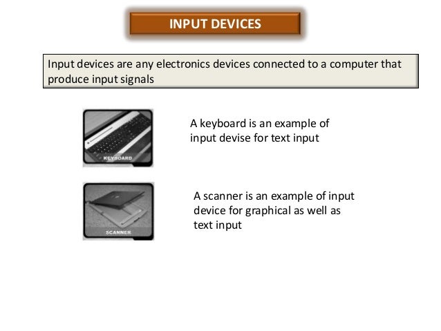 semi-final exam: Input, Ouput and Storage devices with examples