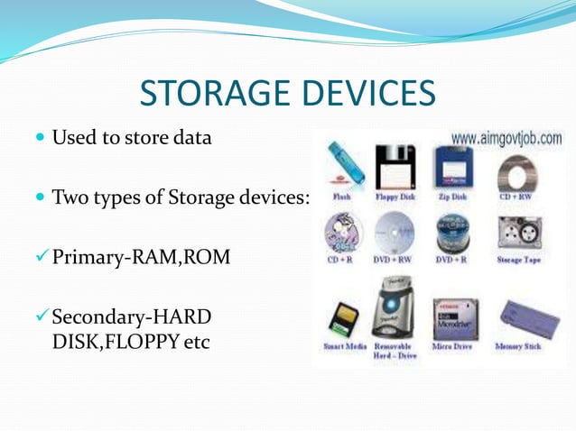 Input,output & storage device ppt | PPTX | Data Storage and Warehousing | Computing
