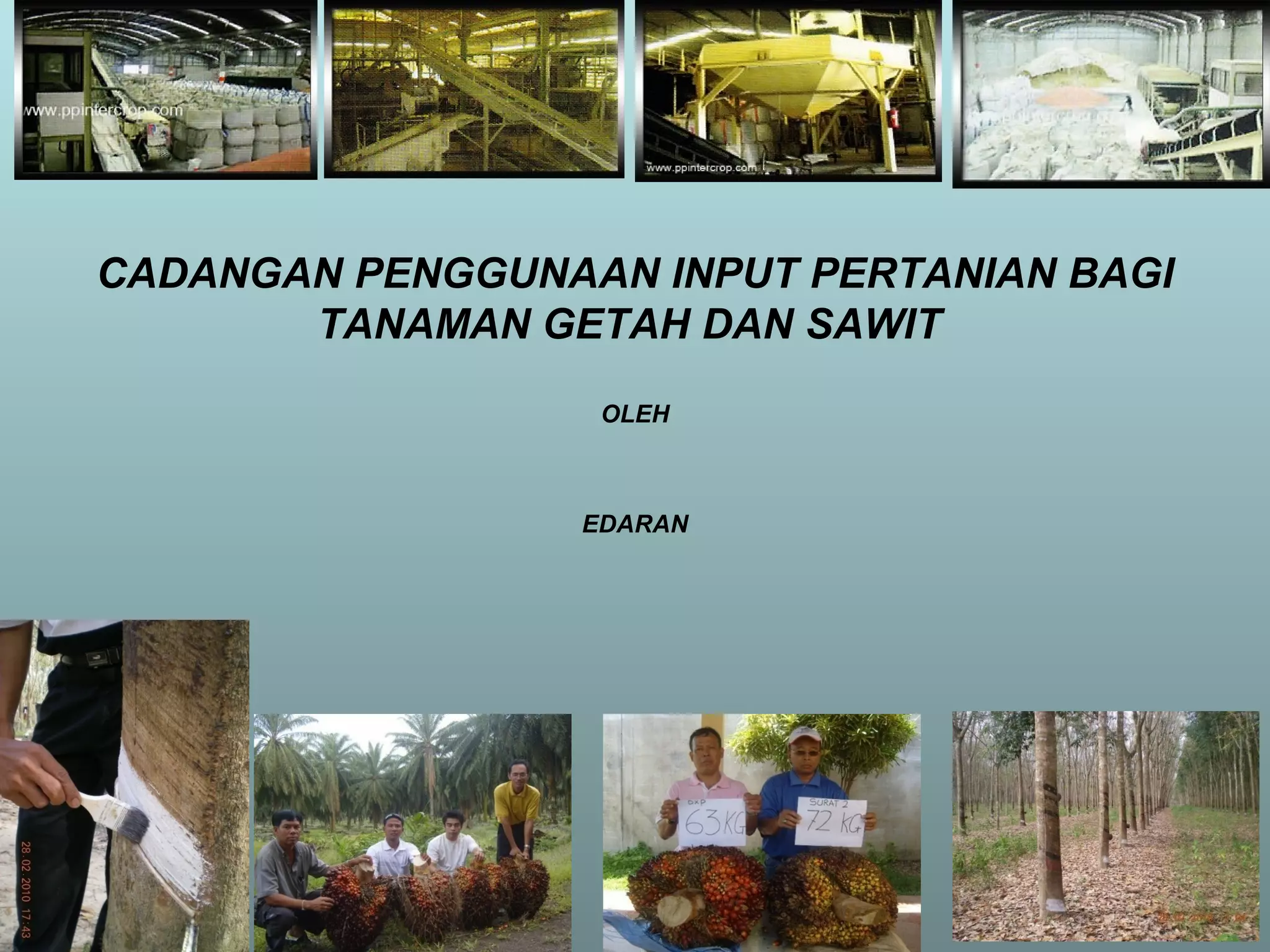 Input pertanian baja | PPT