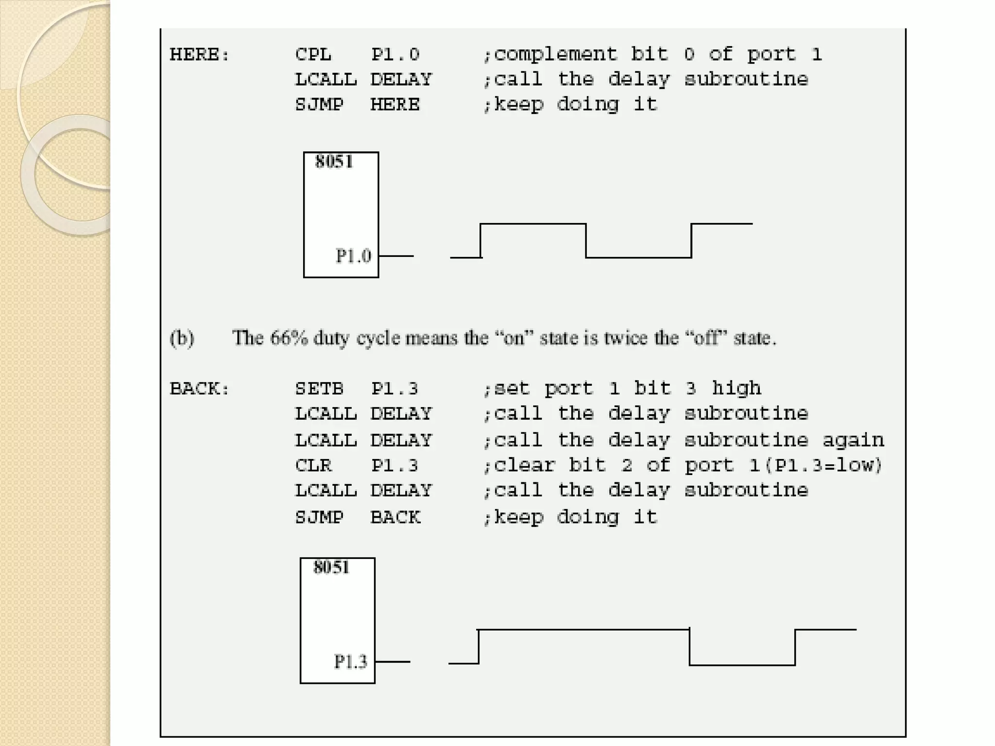 I/O port programming in 8051 | PPTX