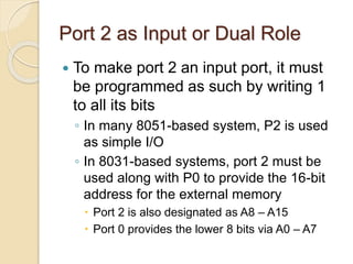 I/O port programming in 8051 | PPTX