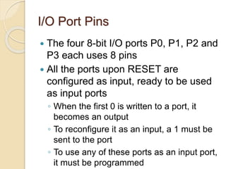 I/O port programming in 8051 | PPTX