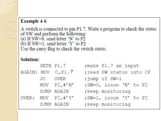 I/O port programming in 8051 | PPTX
