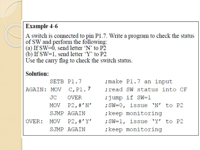 I/O port programming in 8051 | PPTX | Operating Systems | Computer Software and Applications