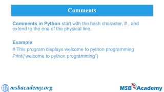 Input processing and output in Python | PPTX