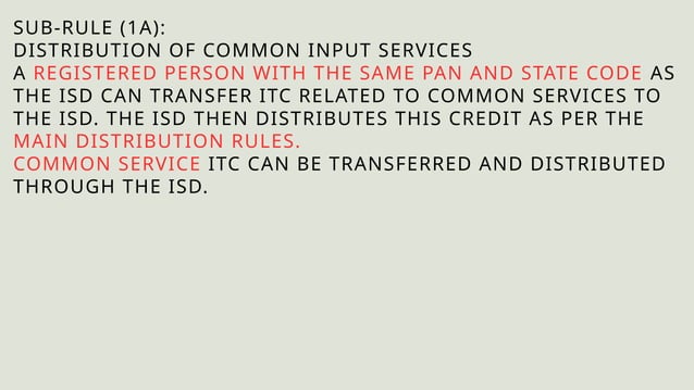 Amendments in Input Service Distributor, Budget 2024.pptx | Business ...
