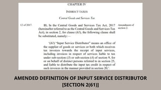 Amendments in Input Service Distributor, Budget 2024.pptx