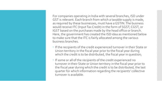 Input Service Distributor (ISD) under GST: Brief Guide | PPTX