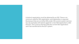 Input Service Distributor (ISD) under GST: Brief Guide | PPTX