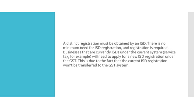 Input Service Distributor (ISD) under GST: Brief Guide | PPTX