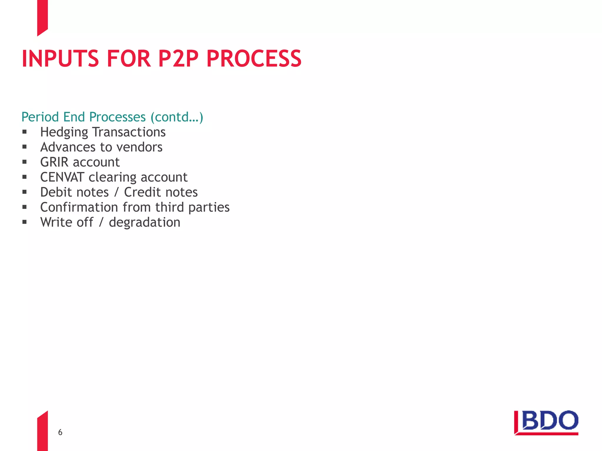 Inputs for p2 p process | PPTX