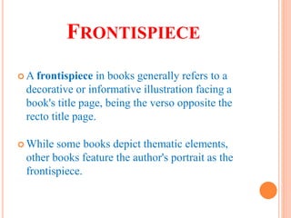 Inputs for the front matter of a report | PPT