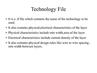 Inputs of physical design | ODP