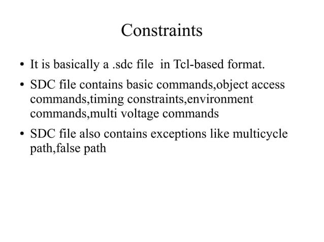 Inputs of physical design | ODP