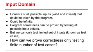 Input Space Partitioning | PDF