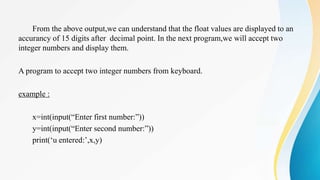 The Input Statement in Core Python .pptx