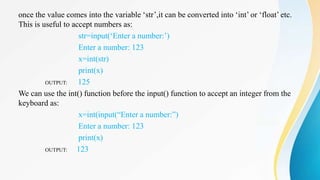 The Input Statement in Core Python .pptx
