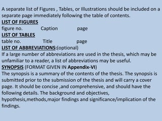Inputs to be required for thesis or dissertation | PPT