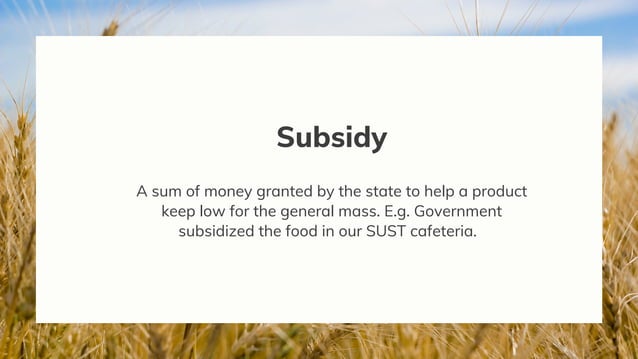 Input subsidy | PPT