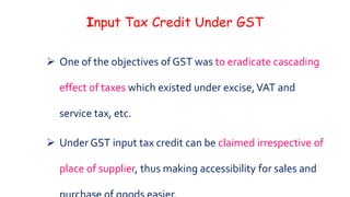 Input Tax Credit - ITC | PPTX