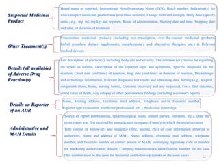 AN OVERVIEW AND IMPORTANCE OF PHARMACOVIGILANCE | PPTX