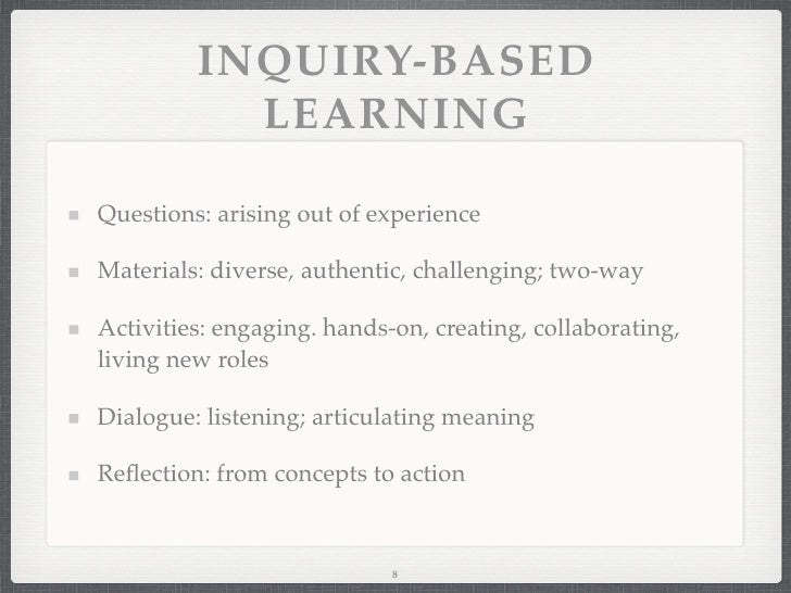 Inquiry-Based Learning at Work