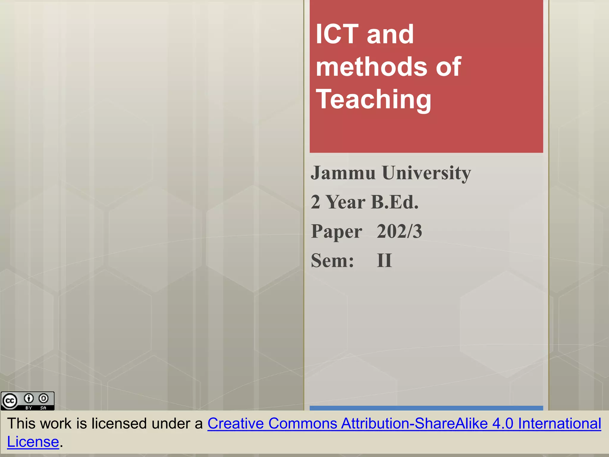 Teaching methods and ICT | PPTX