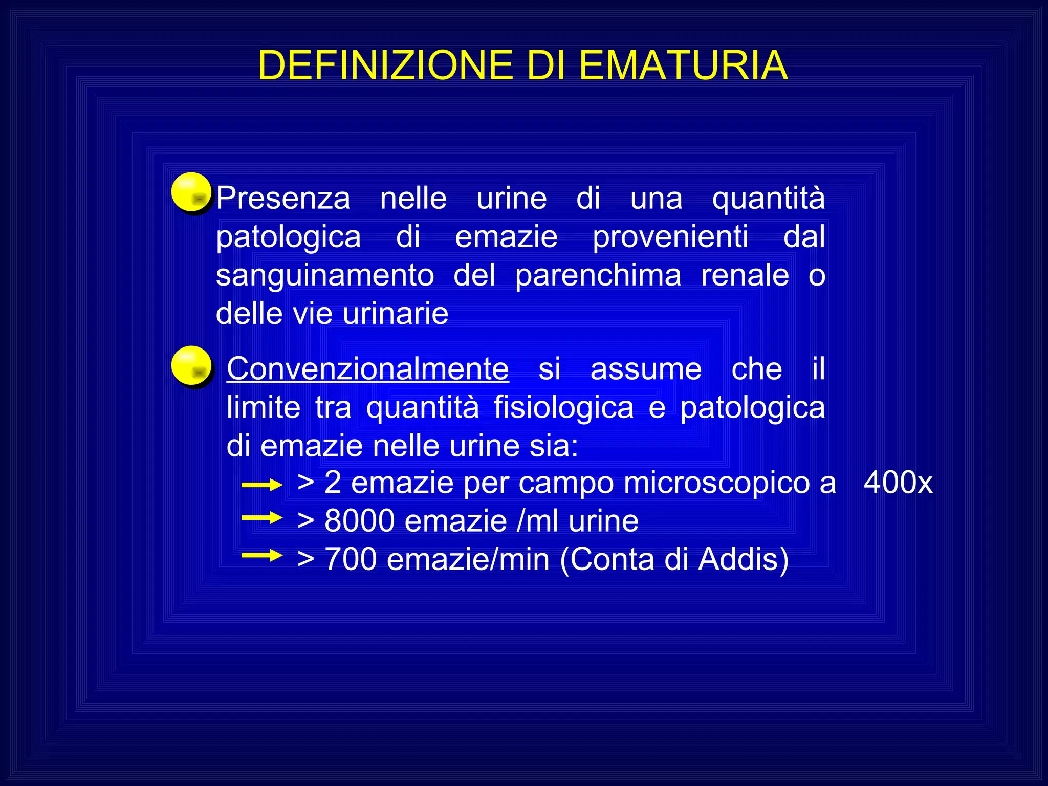 Inquadramento ematuria | PPT