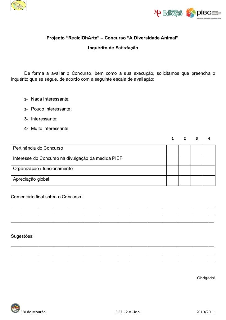 Inquerito de satisfação