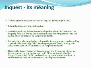 How to conduct inquest - Note uploaded by James Joseph Adhikarathil ...