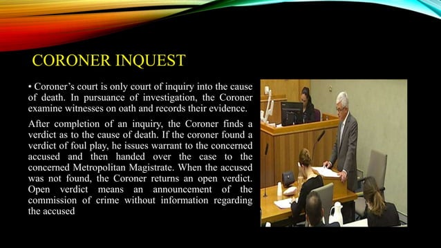 inquest.pptx | Medical Tests | Medical Health