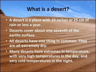 Deserts | PPT