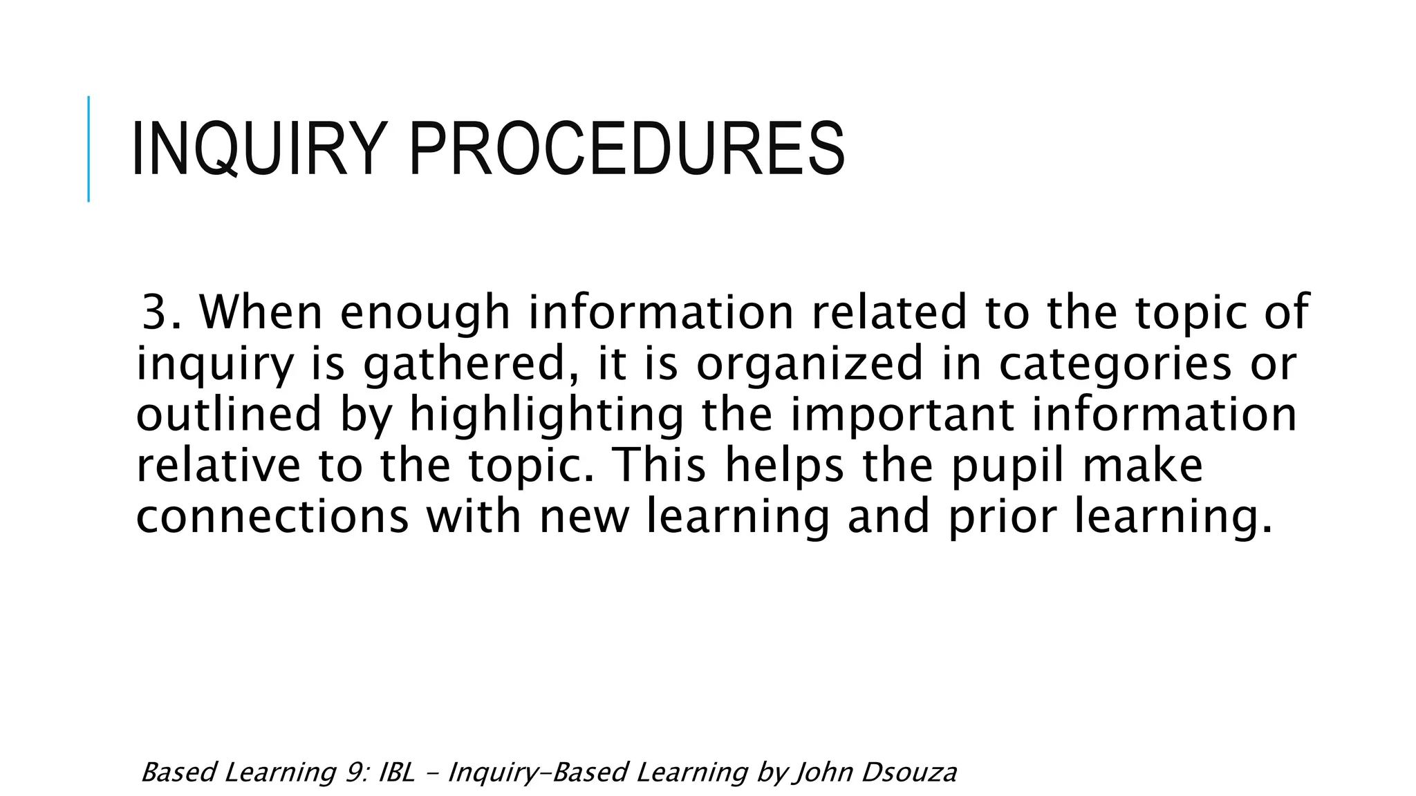 Inquiry based approach learning | PPTX