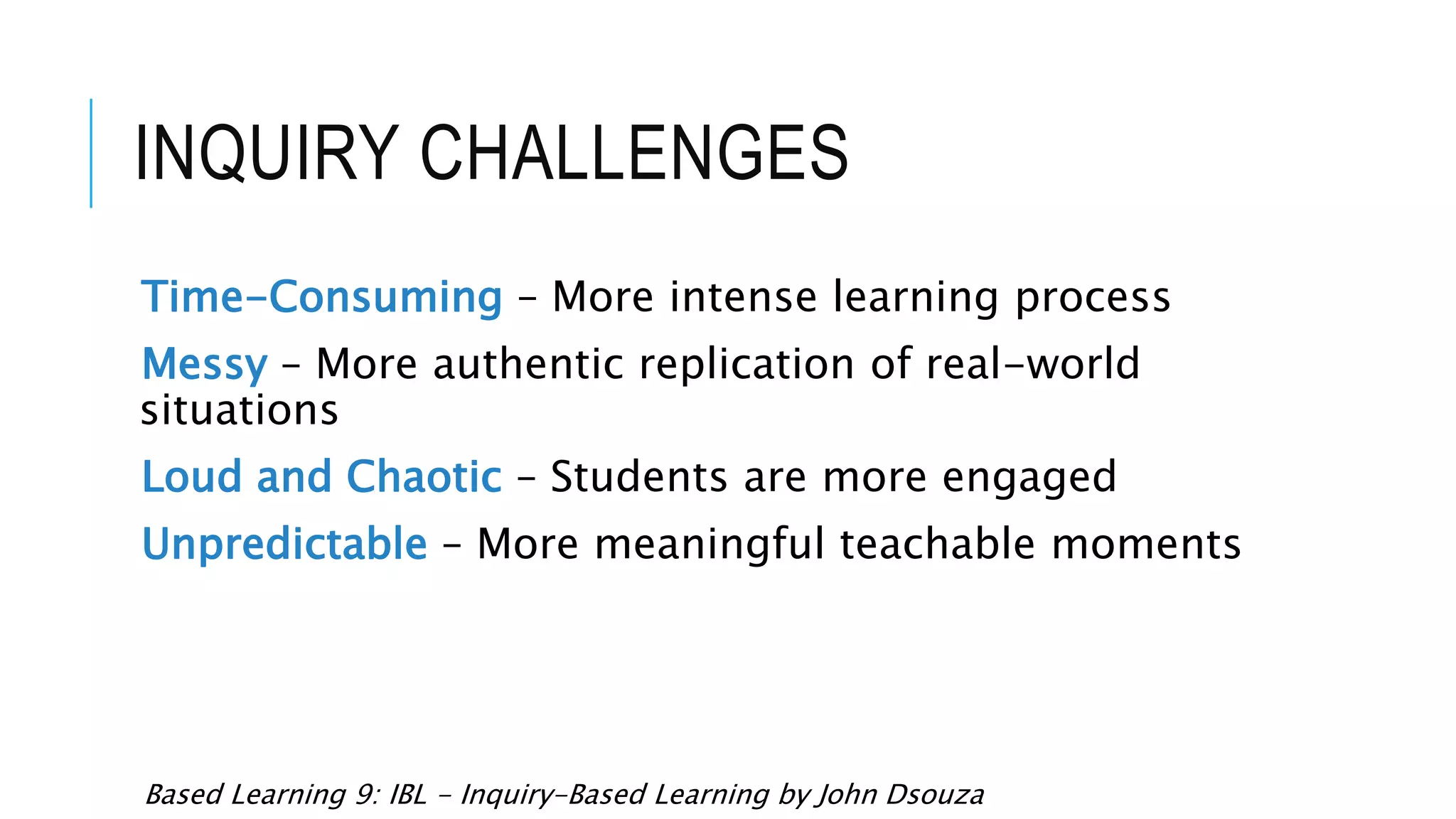 Inquiry based approach learning | PPTX