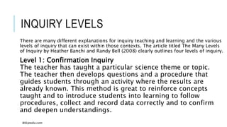 Inquiry based approach learning | PPTX