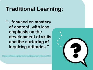 Inquiry based learning and library instruction | PPT