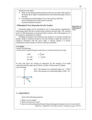 Inquiry-Based Lesson Plans in Pre-Calculus for Senior High School | PDF
